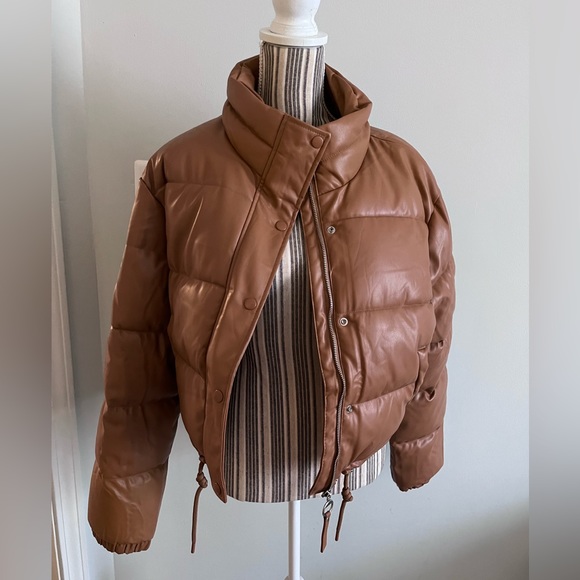 Jackets & Coats | Love Tree Puffer Jacket Faux Leather | Poshmark